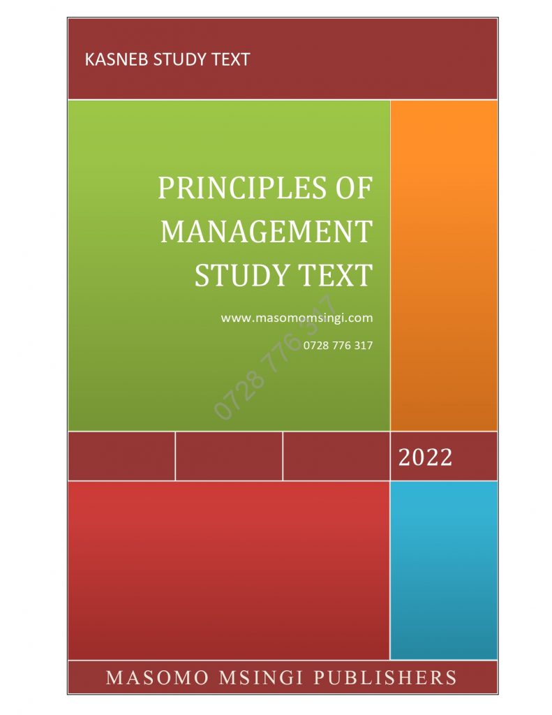 ATD – PRINCIPLES OF MANAGEMENT REVISED NOTES – MASOMO MSINGI PUBLISHERS